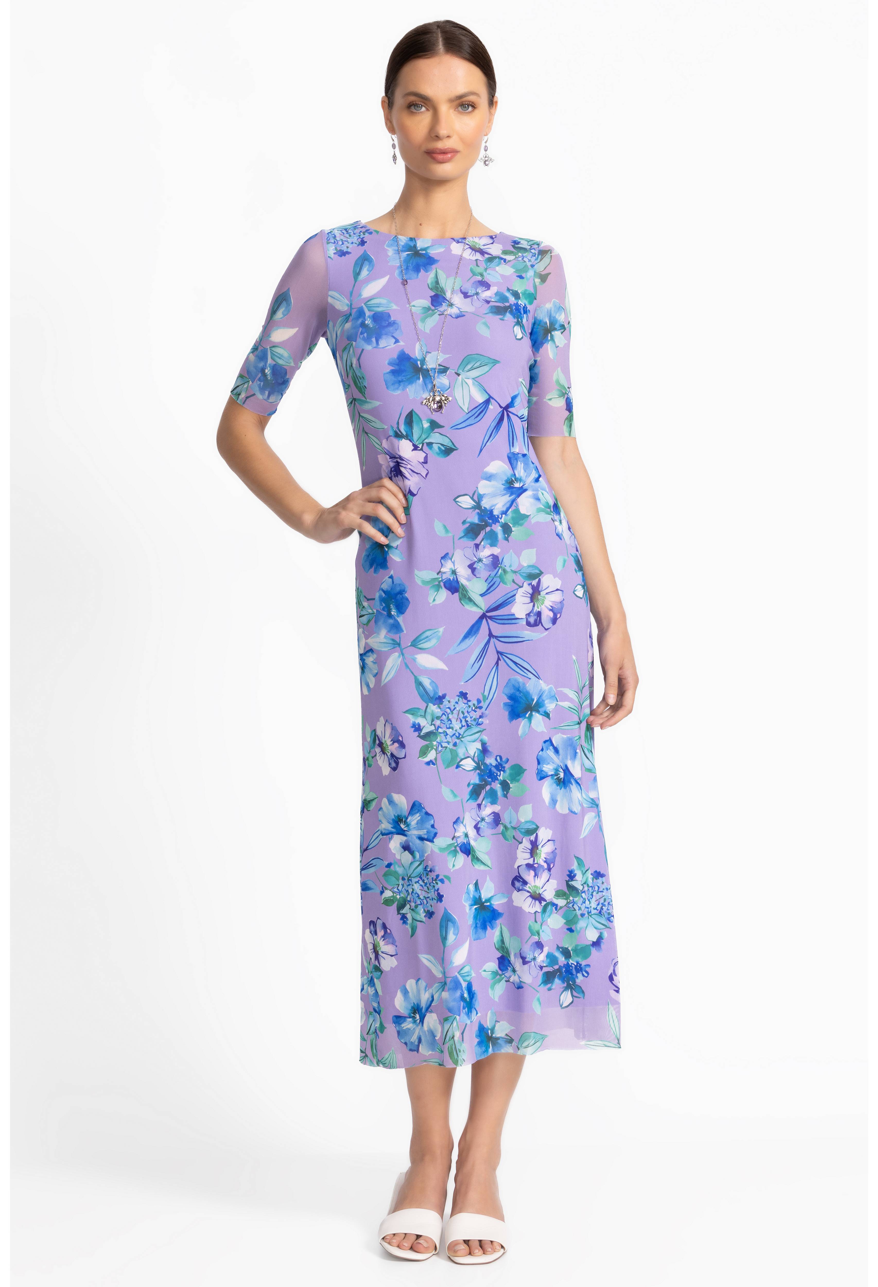 ASTRID MESH MIDI DRESS Rose of Sharon | Mia Sorella